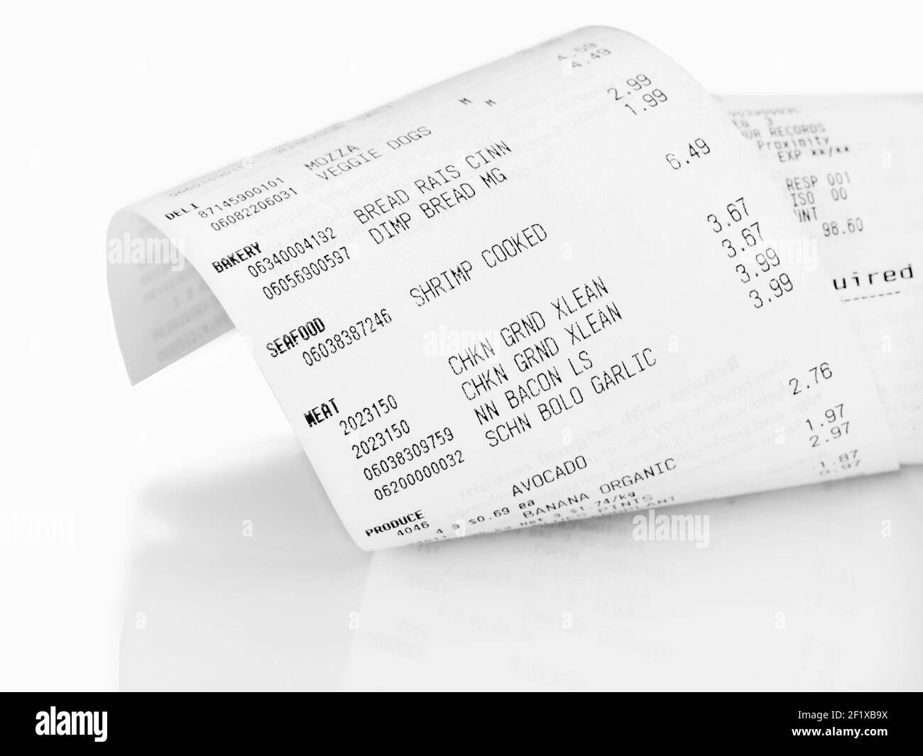Grocery receipt hi-res stock photography and images - Alamy