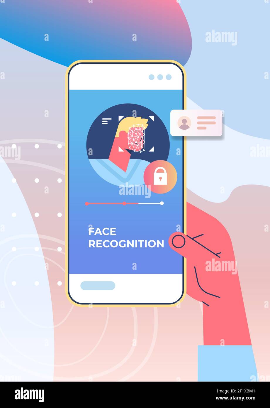 Mobile face id Stock Vector Images - Alamy