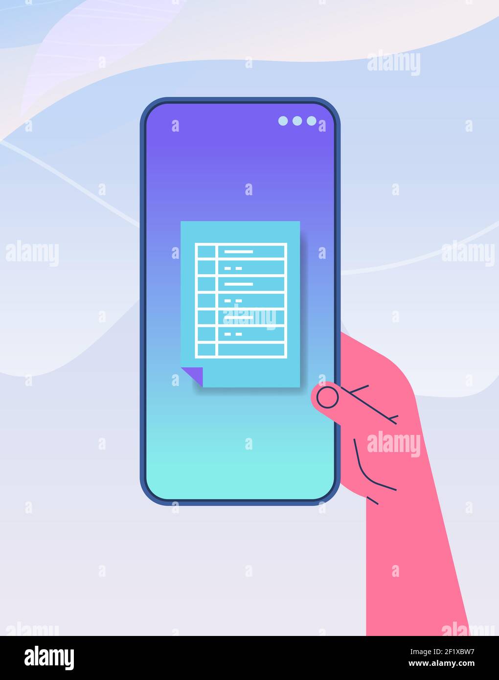 human hand using mobile app online data statistics remote business ...