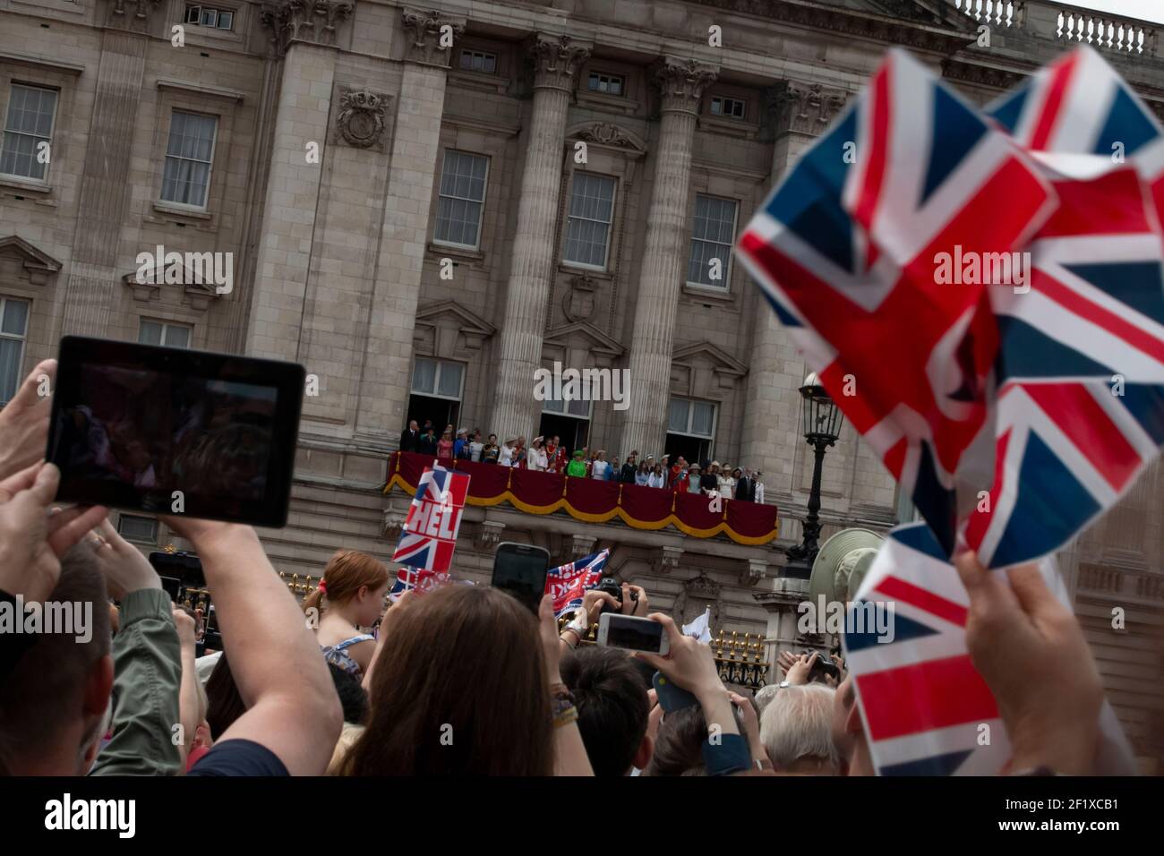Buckingham Palace balcony Stock Photo - Alamy