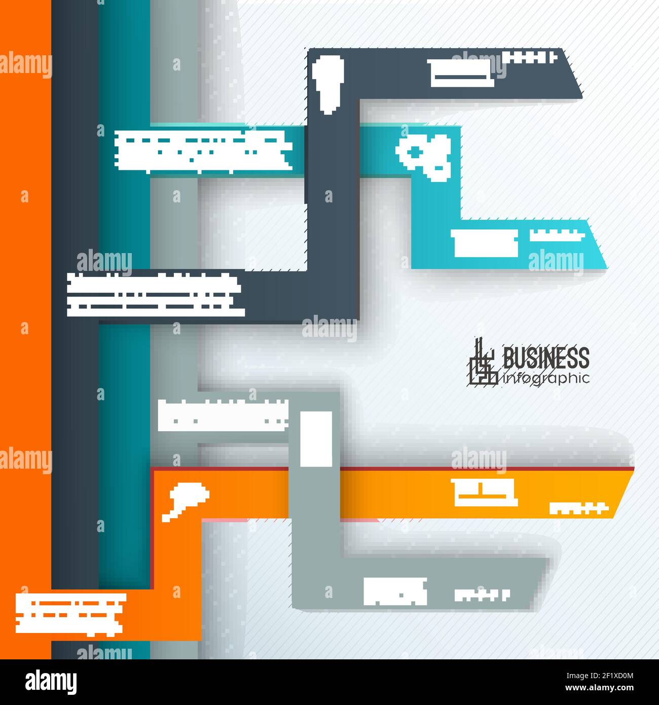 Teamwork infographics template with tabs place for text and business ...