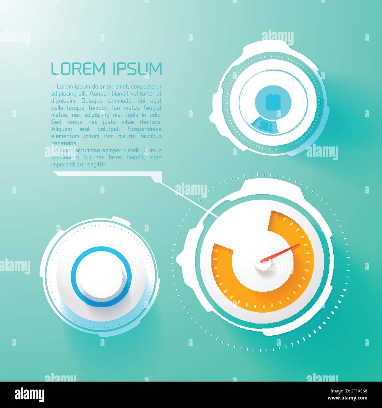 Modern abstract background with text futuristic circles innovative ...