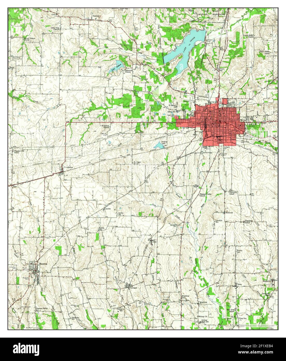 Paris texas map hi-res stock photography and images - Alamy