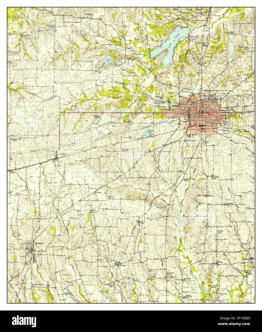 Paris texas map hi-res stock photography and images - Alamy