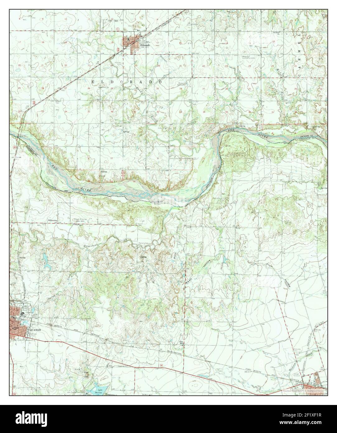 Quanah, Texas, map 1960, 1:62500, United States of America by Timeless ...