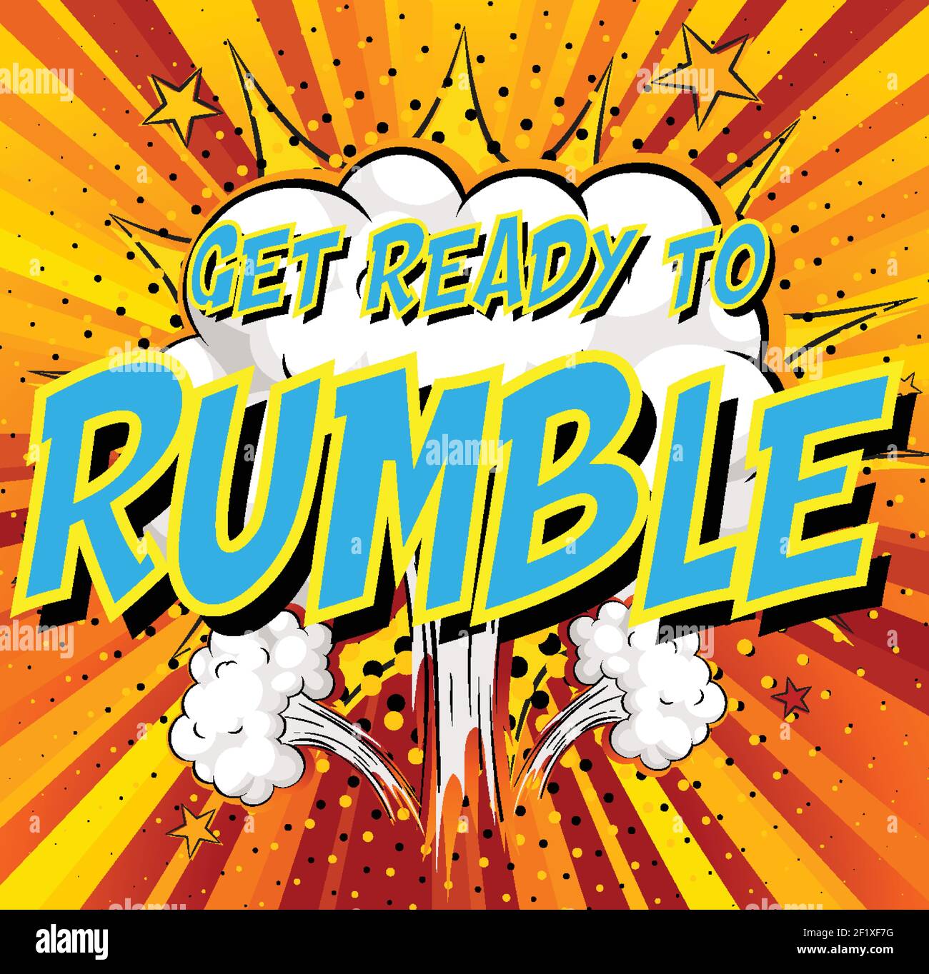 Word great job on comic cloud explosion background illustration Stock ...