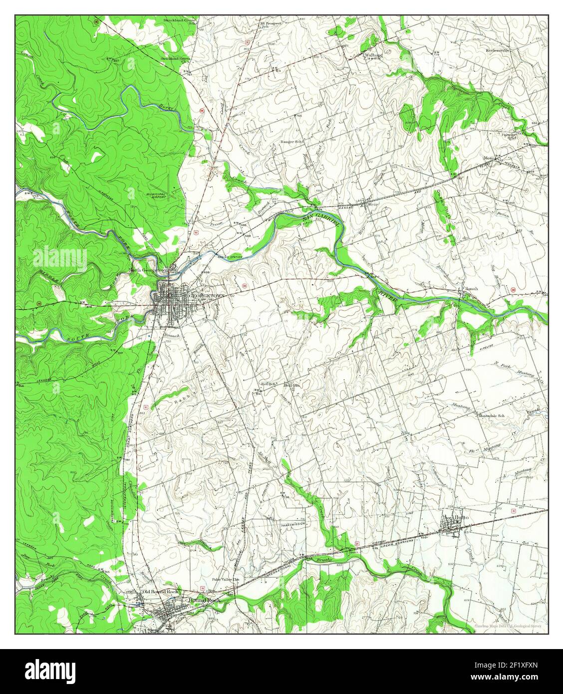 Round Rock, Texas, map 1949, 1:62500, United States of America by ...