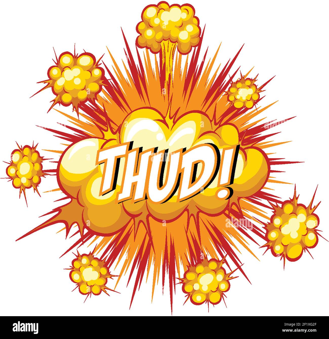 Comic speech bubble with thud text illustration Stock Vector Image ...