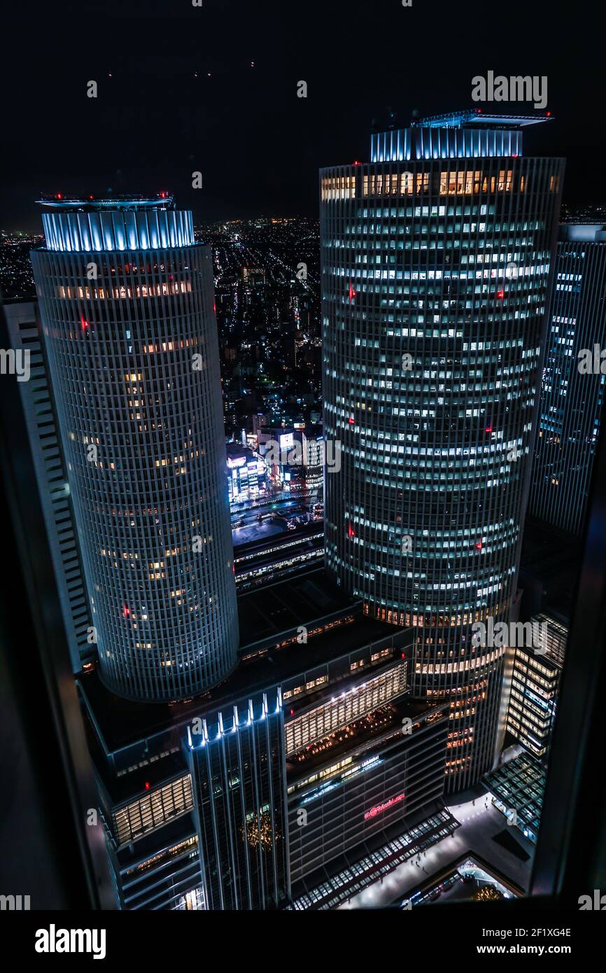 Nagoya night view (from Sky Promenade Stock Photo - Alamy