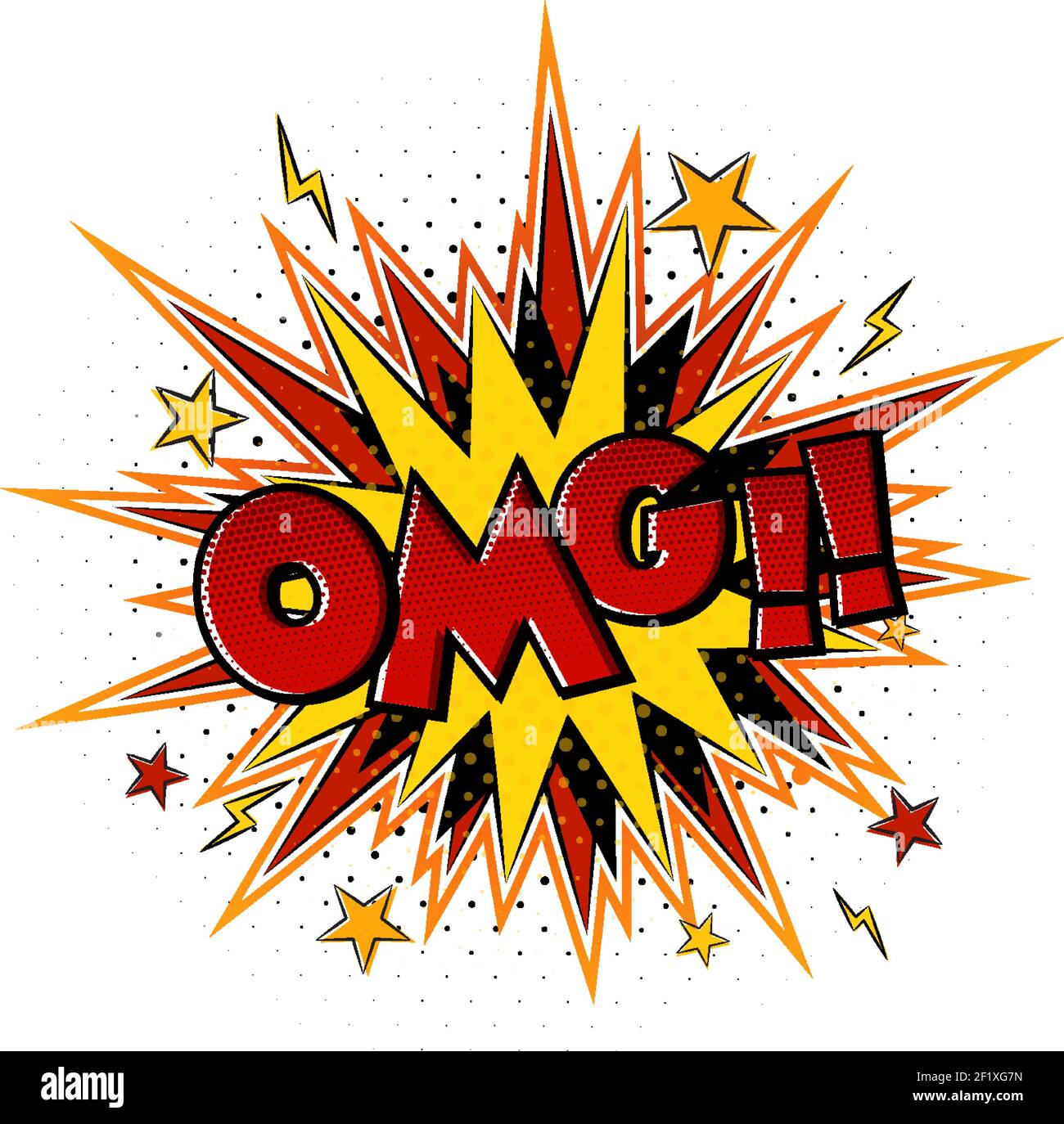 Comic speech bubble with omg text illustration Stock Vector Image & Art ...