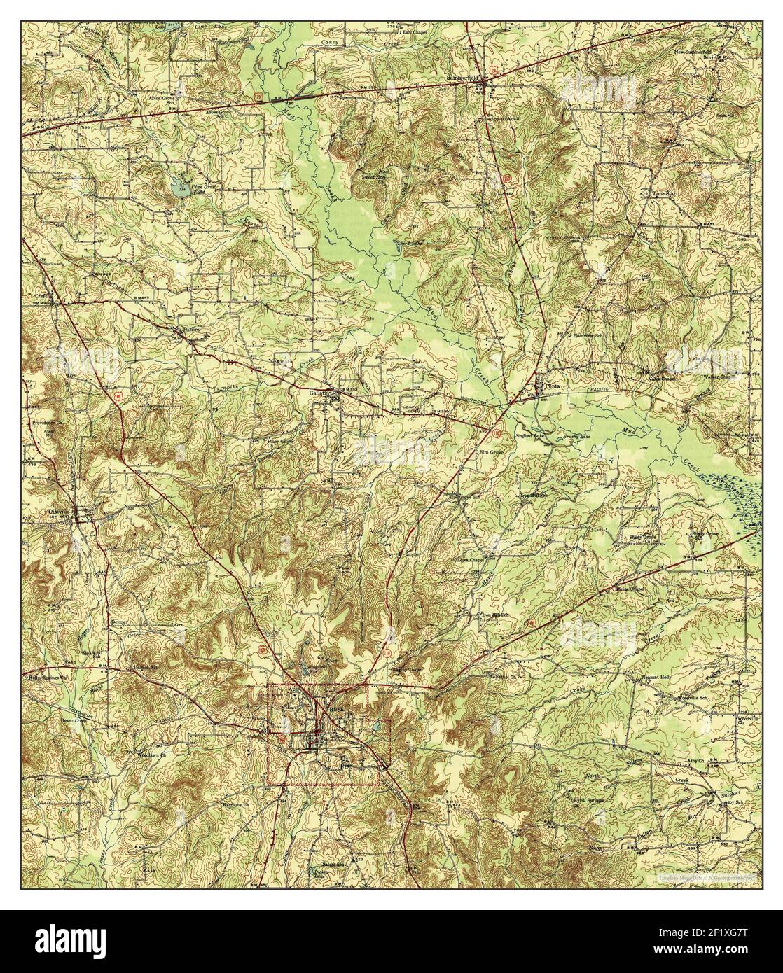 Map of rusk texas hi-res stock photography and images - Alamy