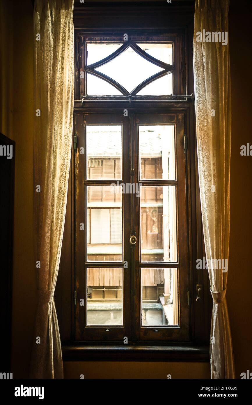 The window of the mansion Stock Photo - Alamy