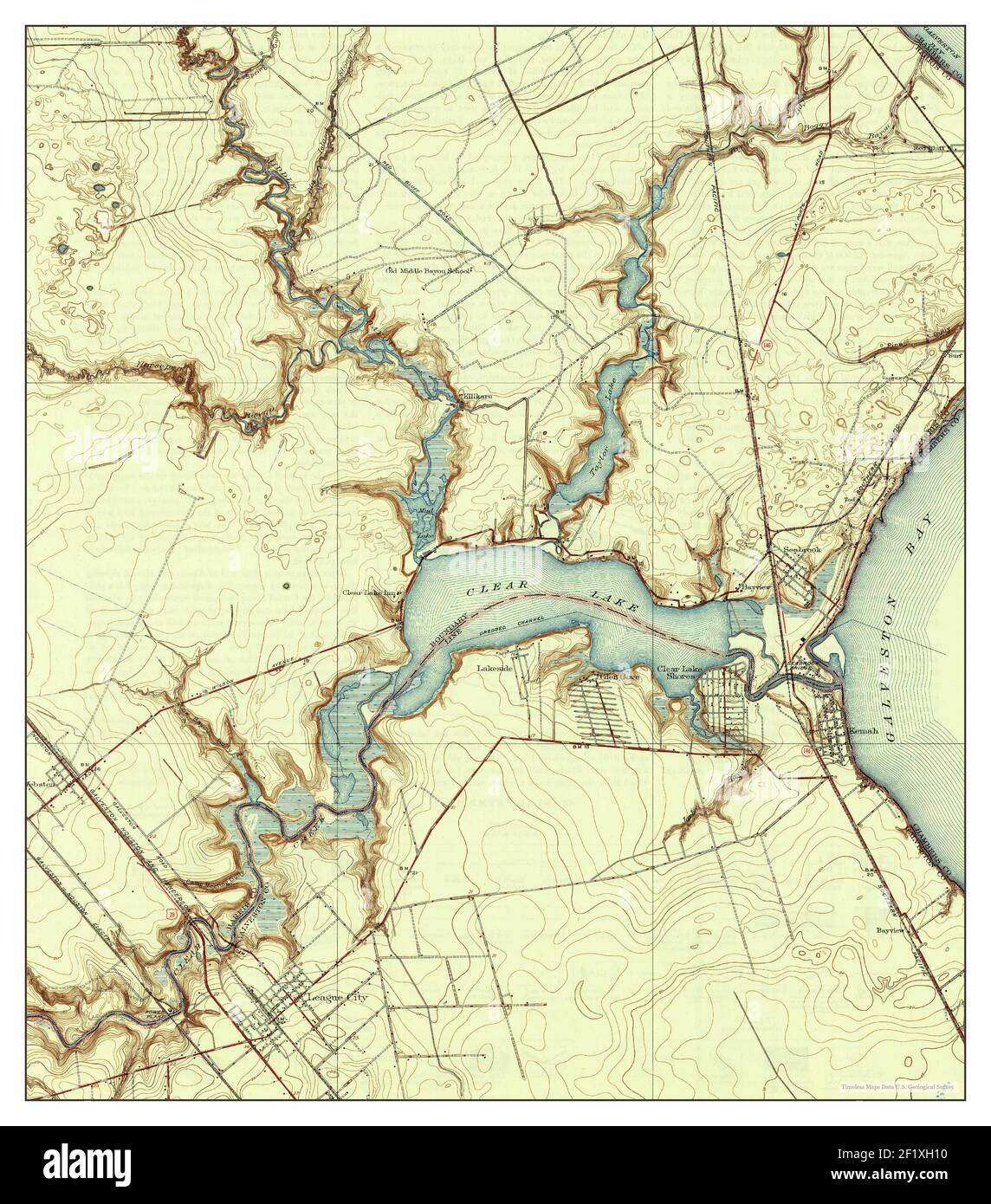 Seabrook map hi-res stock photography and images - Alamy