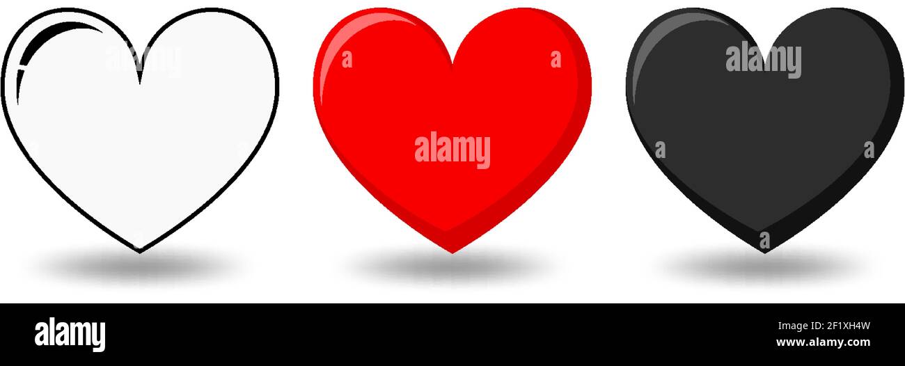 Set of different shapes of heart illustration Stock Vector Image & Art ...