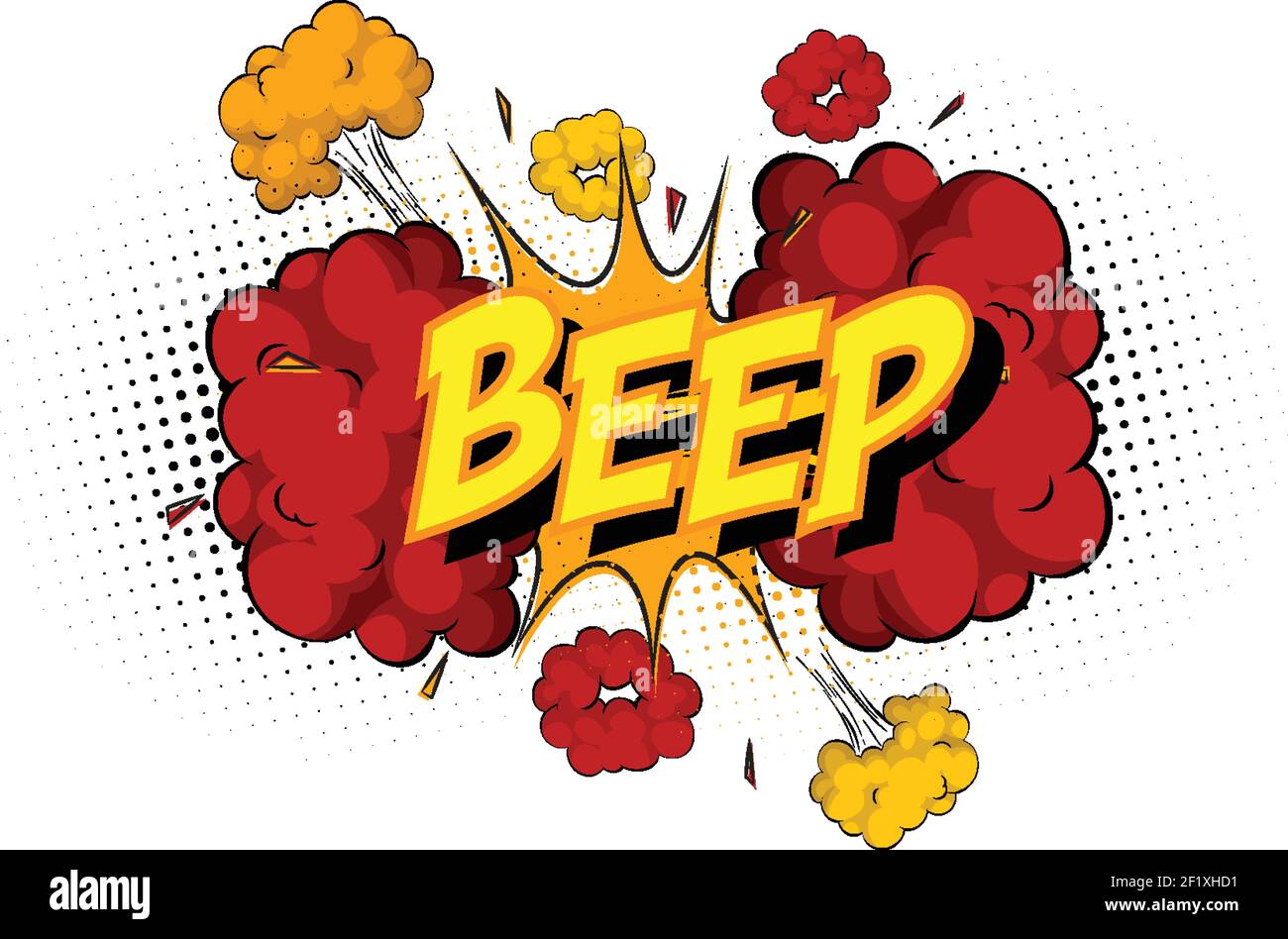 Word Beep on comic cloud explosion background illustration Stock Vector ...