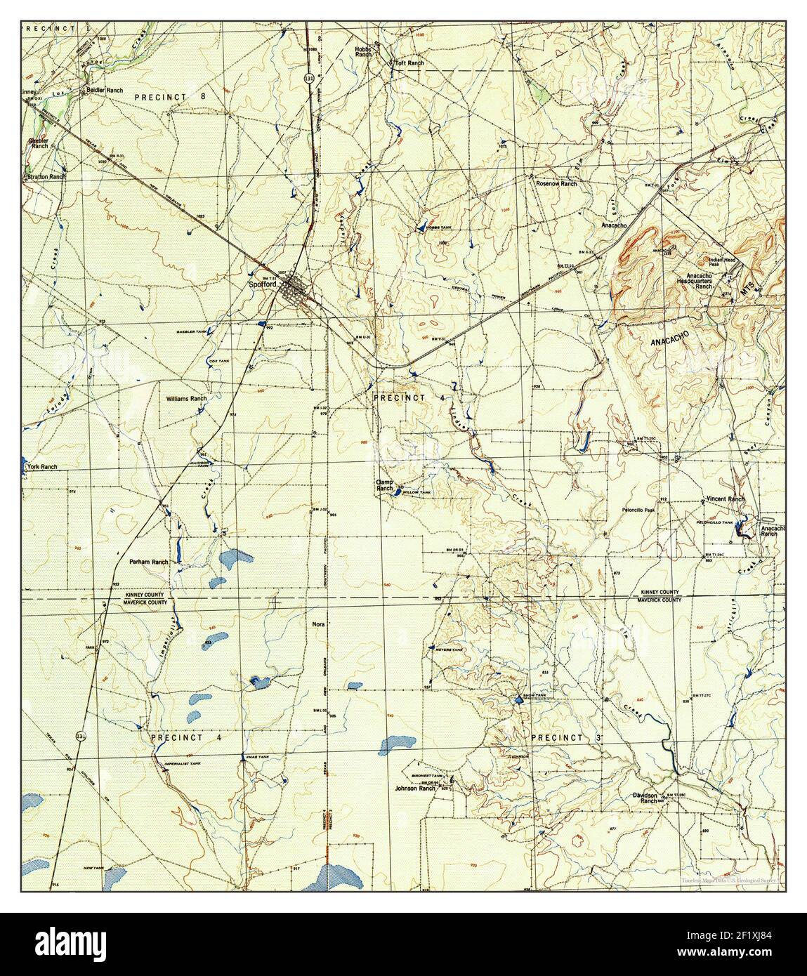 Spofford texas map hi-res stock photography and images - Alamy