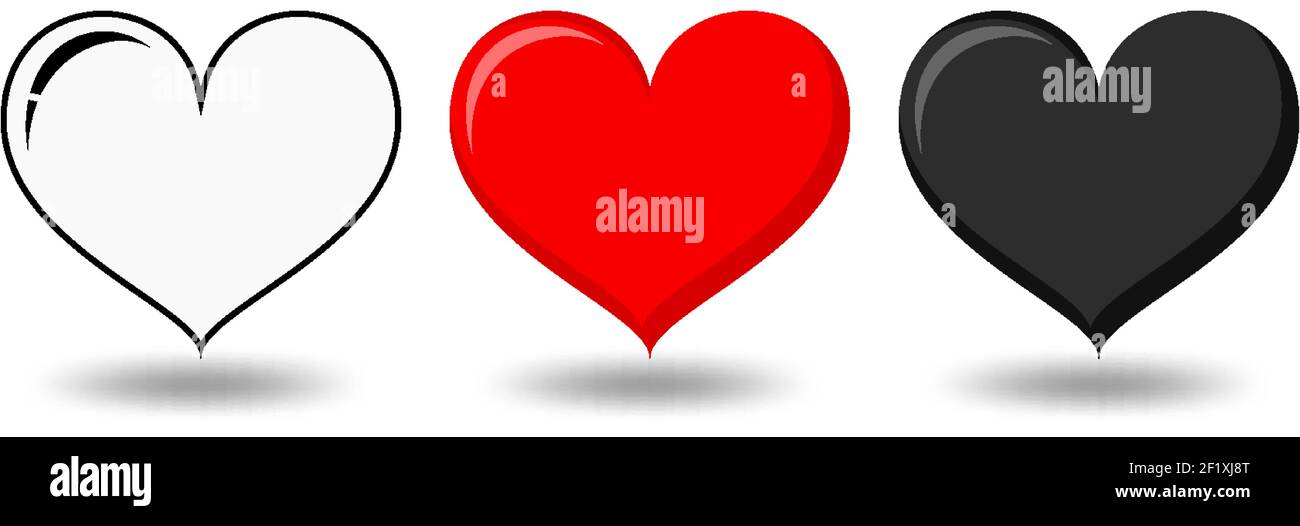 Set of different colour of heart illustration Stock Vector Image & Art ...