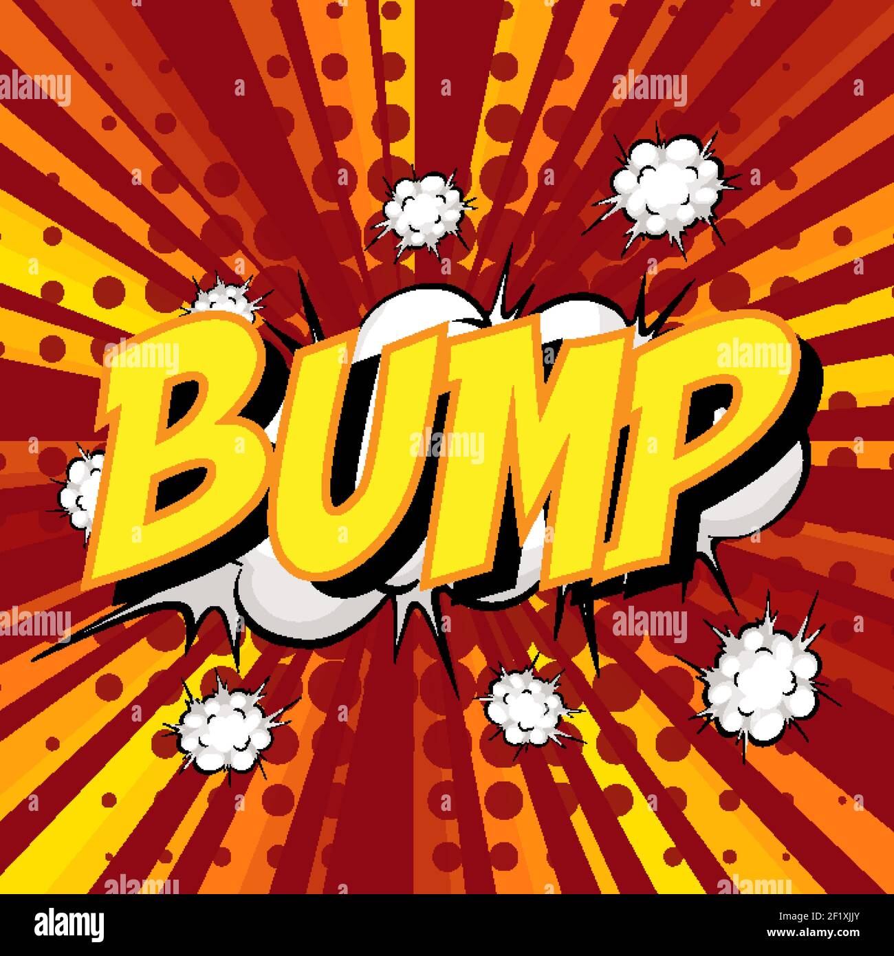 BUMP wording comic speech bubble on burst illustration Stock Vector ...