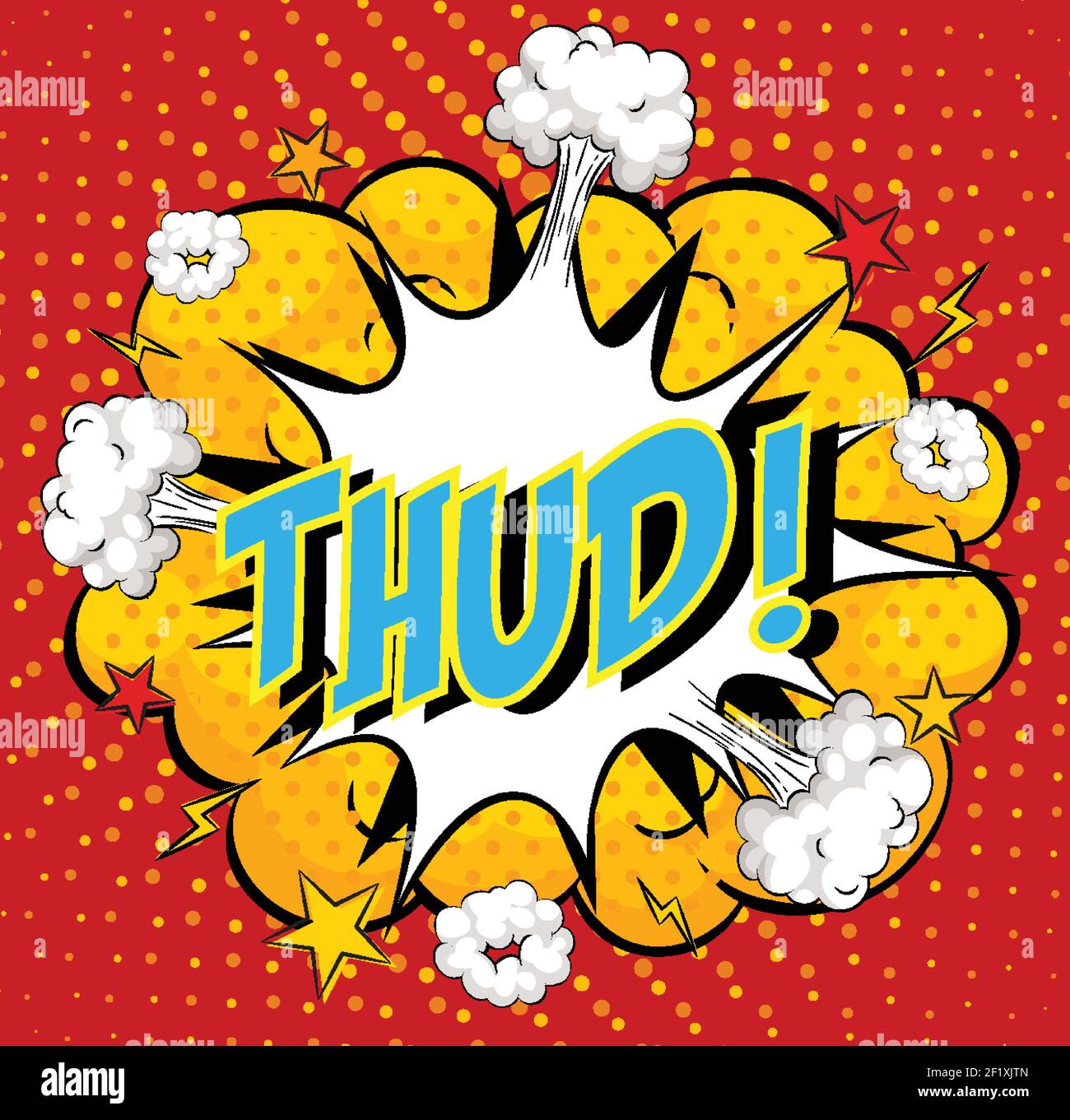 Word Thud on comic cloud explosion background illustration Stock Vector ...