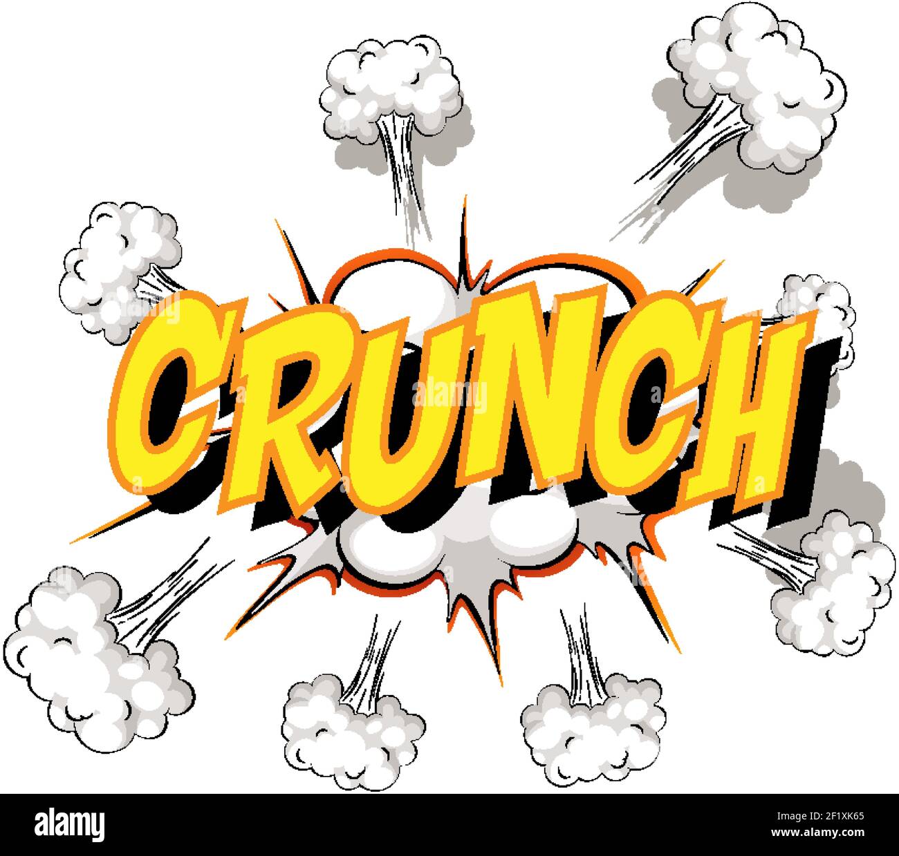 Comic speech bubble with crunch text illustration Stock Vector Image ...