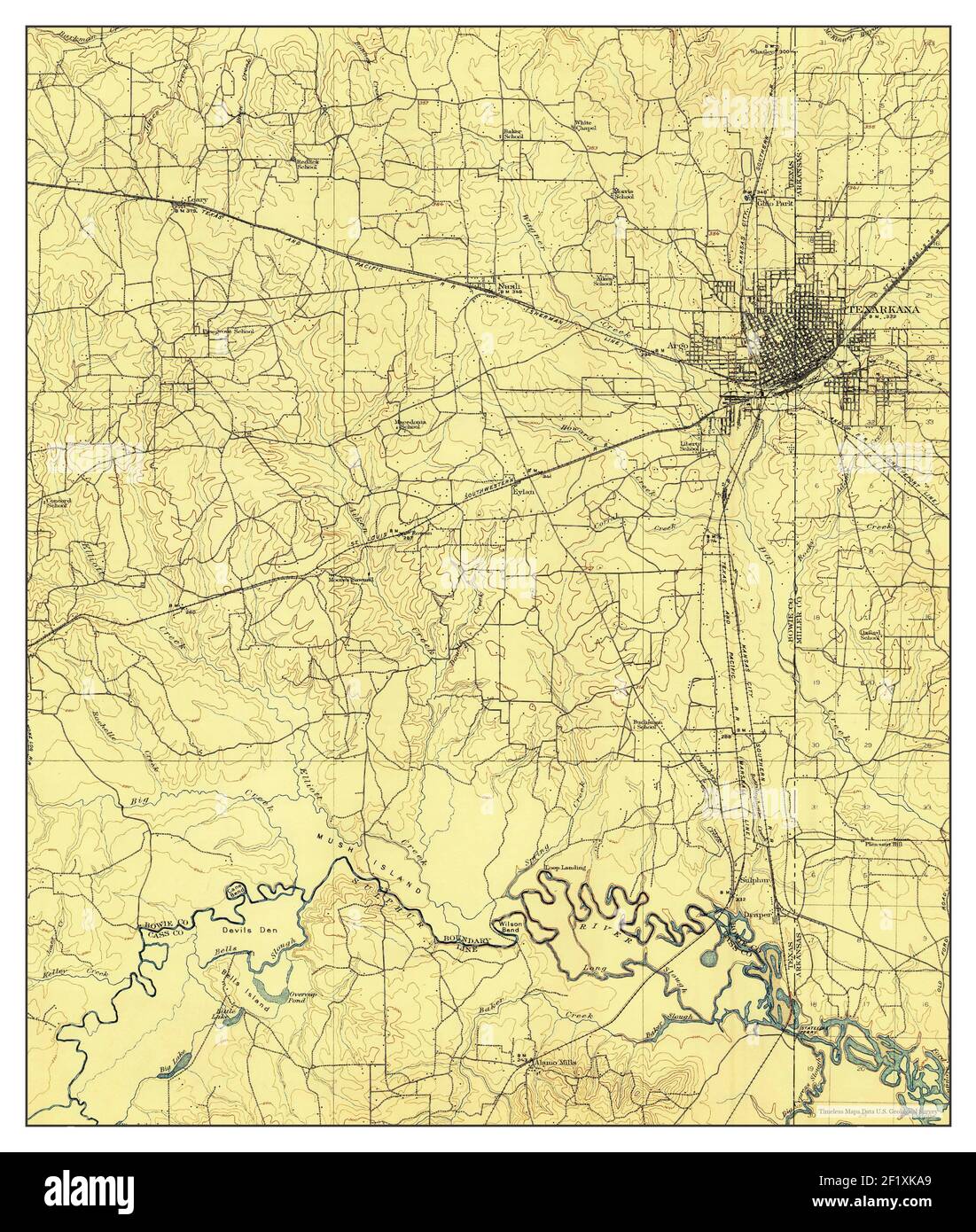 Map of texarkana hi-res stock photography and images - Alamy