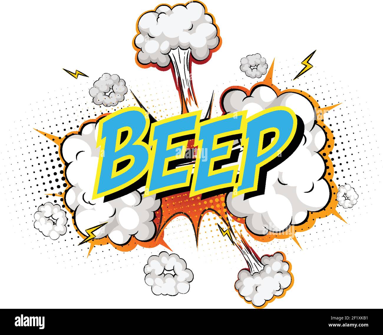 Word Beep on comic cloud explosion background illustration Stock Vector ...
