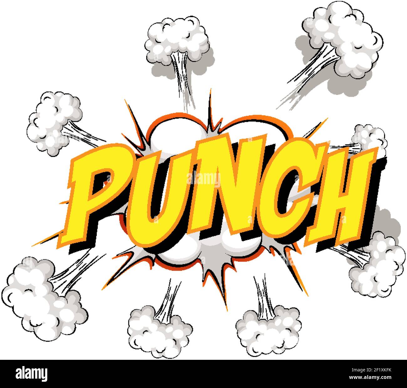 Comic speech bubble with punch text illustration Stock Vector Image ...