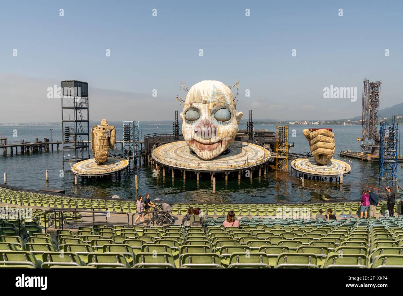 View of the Open Air Theater in Bregenz with the Verdi's Rigoletto ...