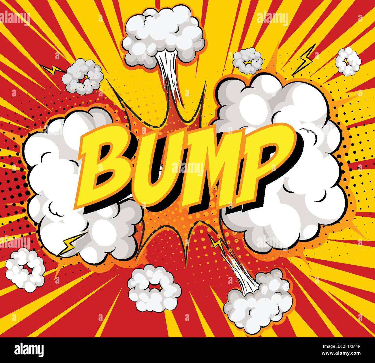 Word Bump on comic cloud explosion background illustration Stock Vector ...