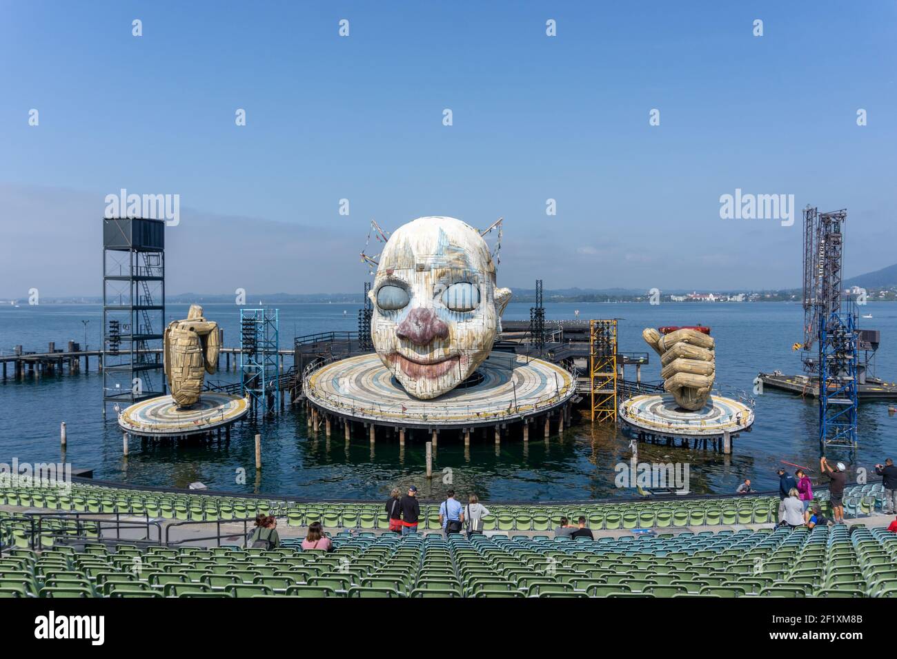 View of the Open Air Theater in Bregenz with the Verdi's Rigoletto ...