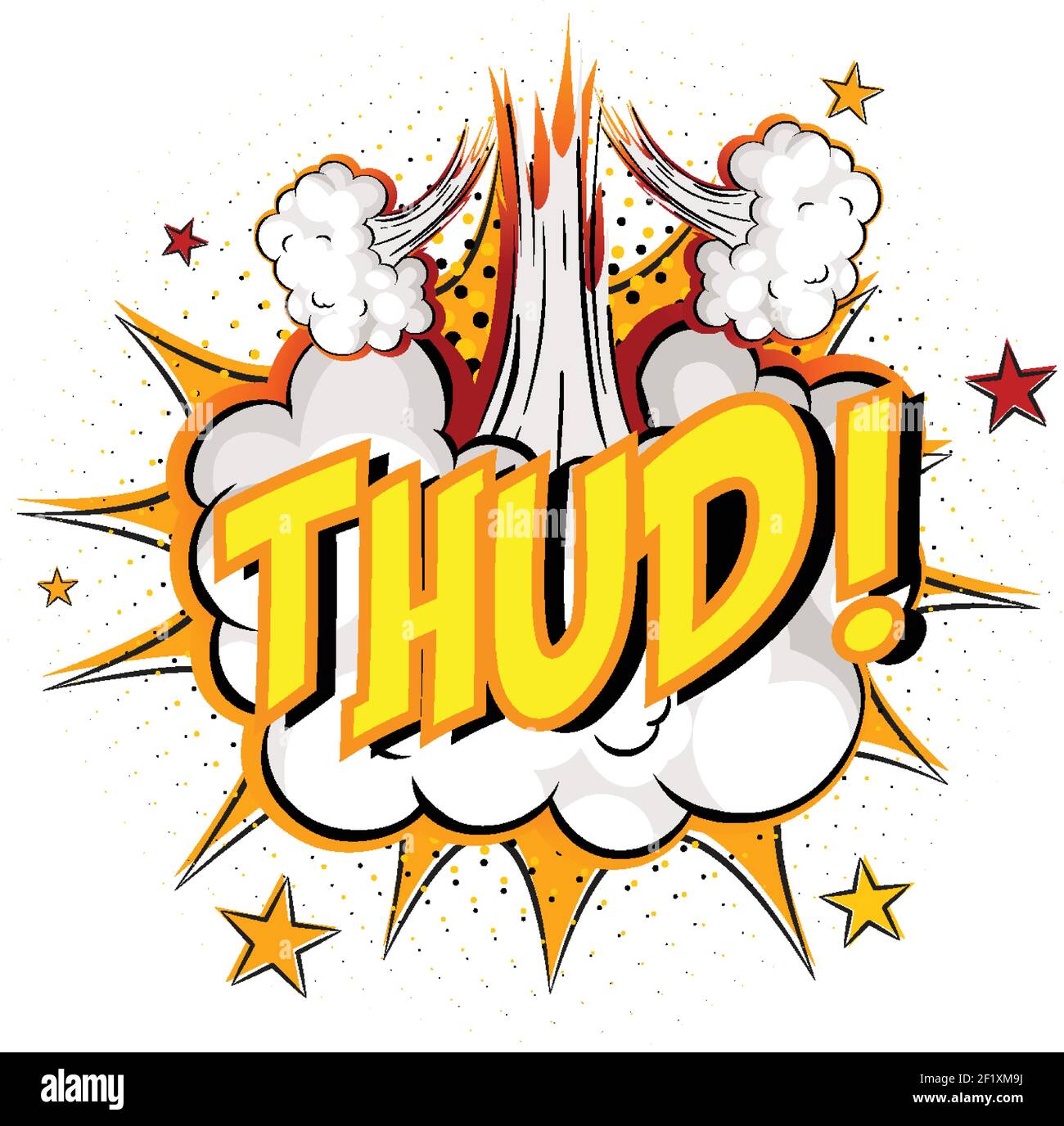 Word Thud on comic cloud explosion background illustration Stock Vector ...