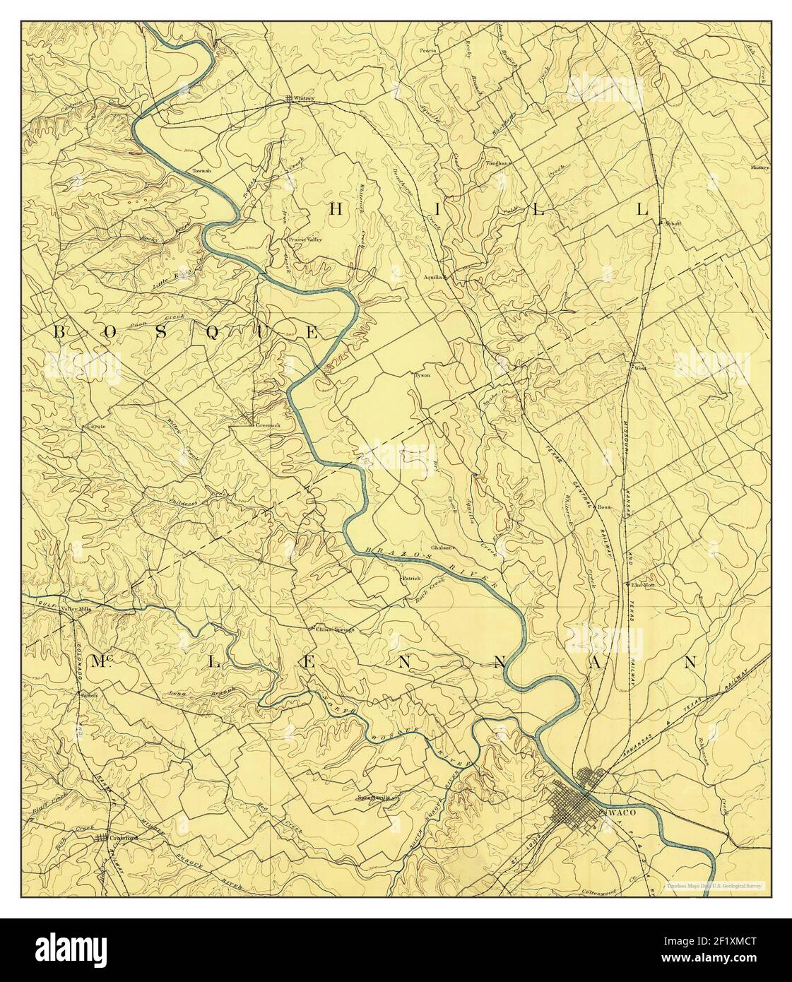 Map Of Waco Texas High Resolution Stock Photography and Images - Alamy