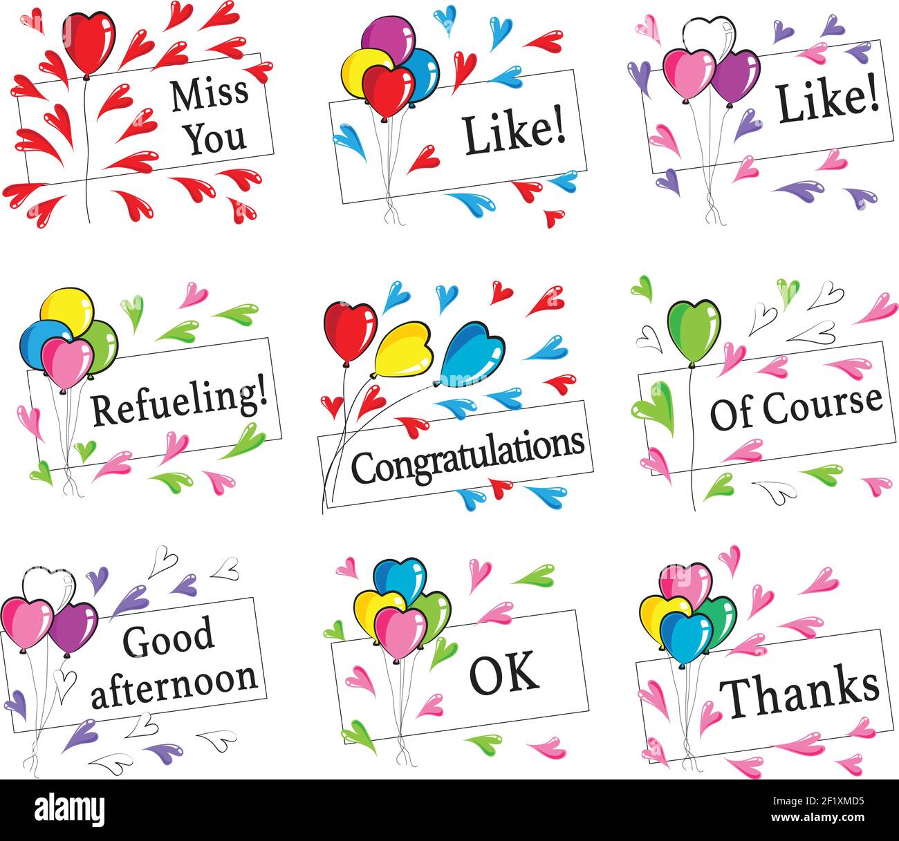 Heart shape tree with balloons Stock Vector Images - Alamy