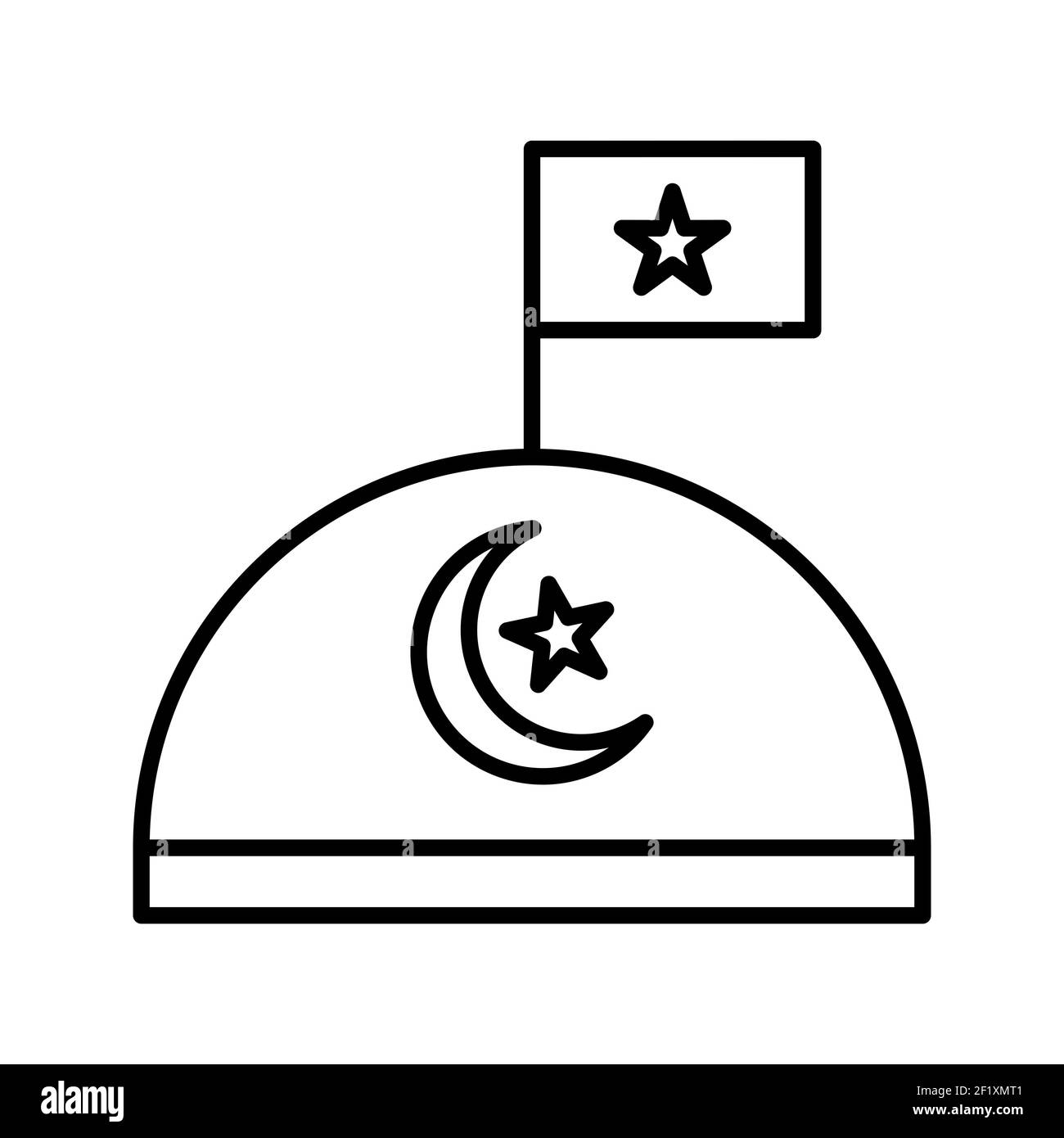 An illustration of a unique Military base line vector icon on a white ...