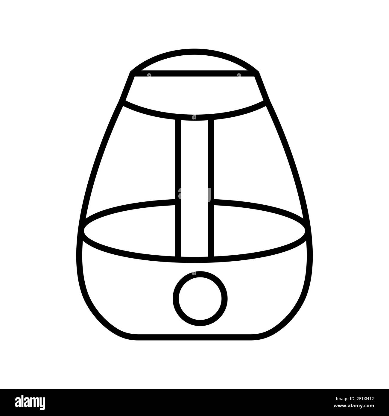 An illustration of a unique humidifier line vector icon on a white ...