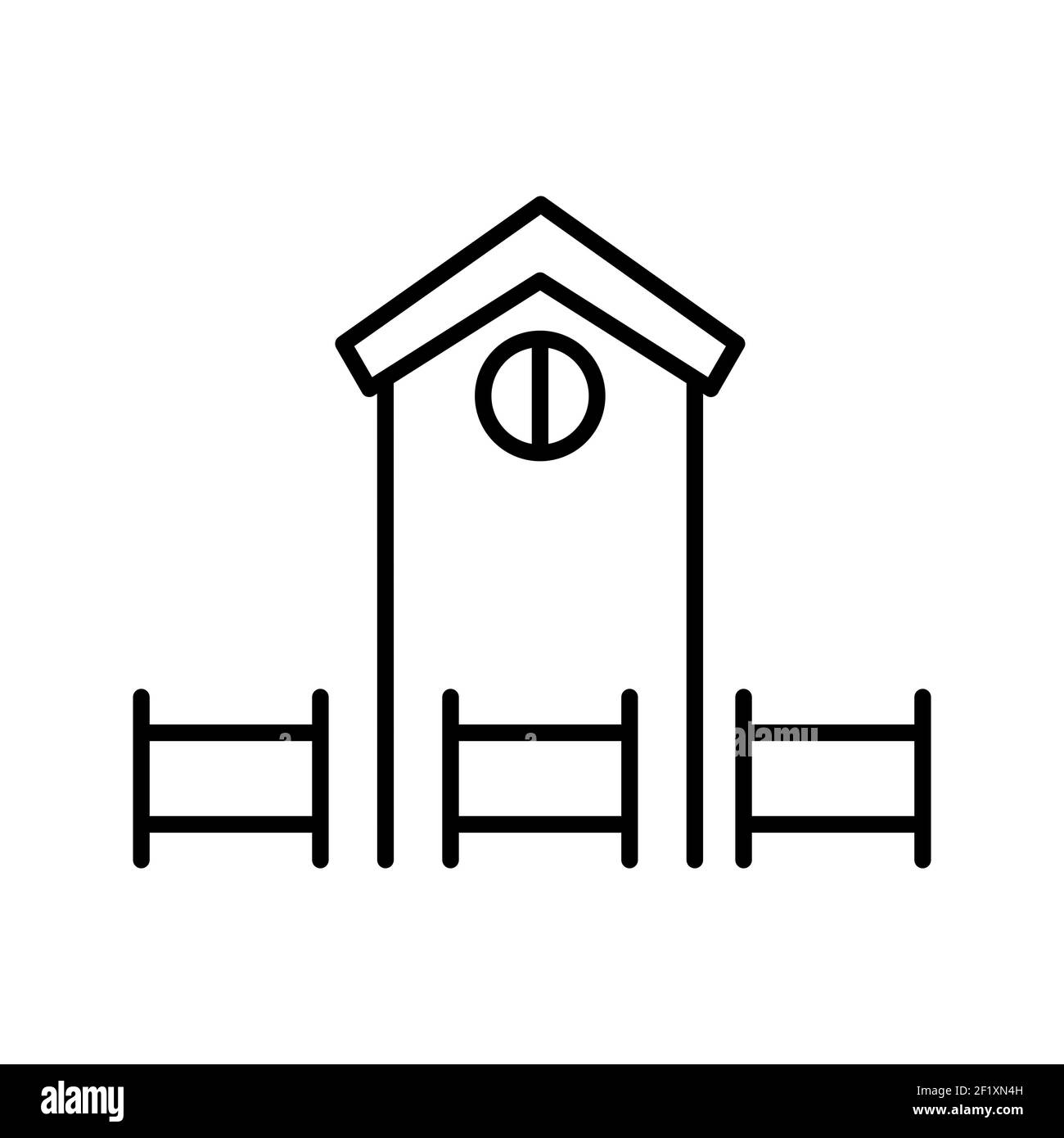 An illustration of a unique ranch line vector icon on a white ...