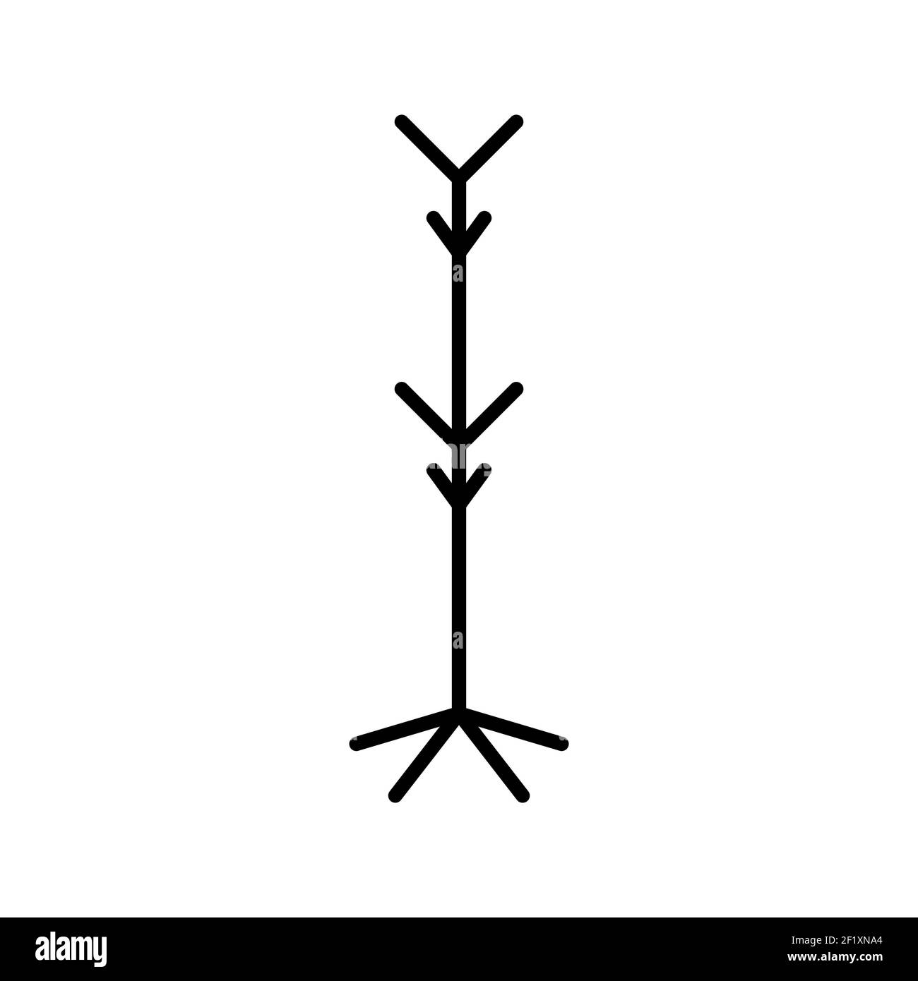 An illustration of a unique stand line vector icon on a white ...