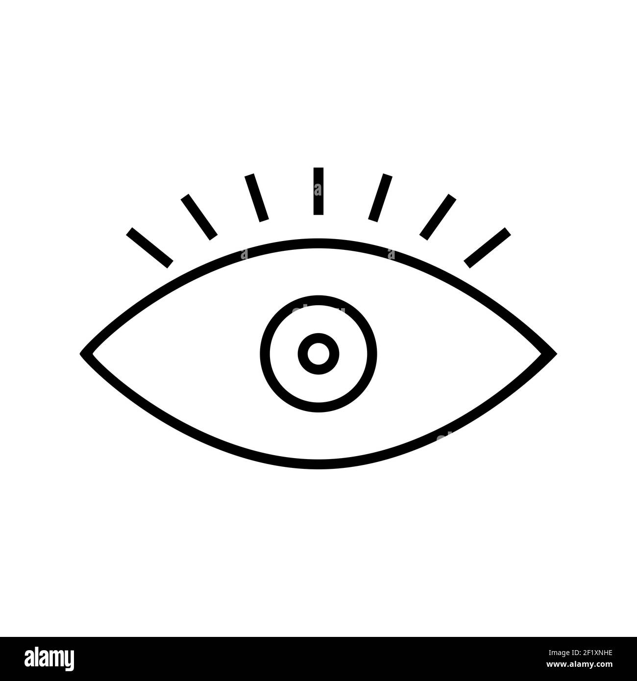 An illustration of a unique eye line vector icon on a white background ...