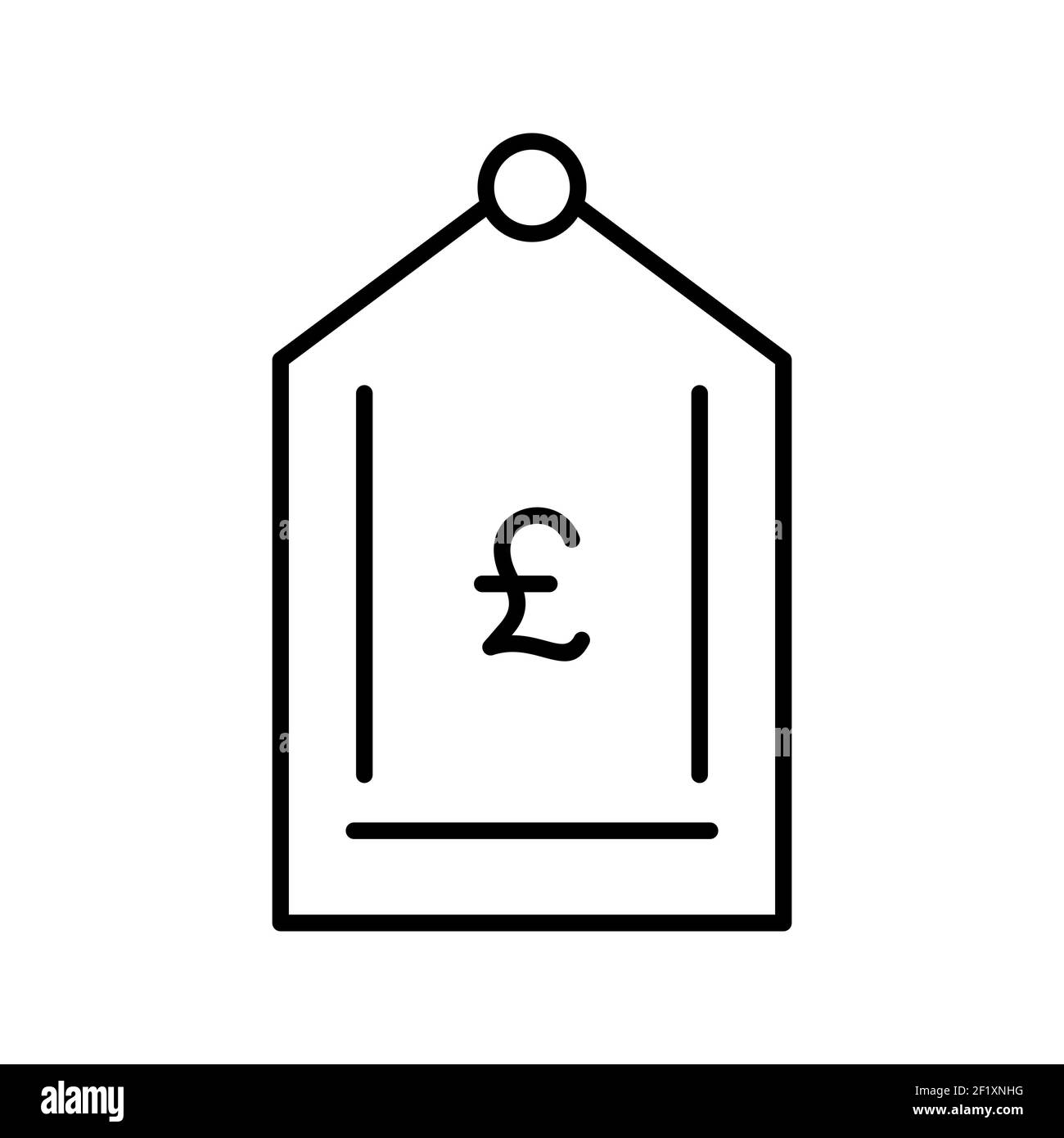 An illustration of a unique pound line vector icon on a white ...