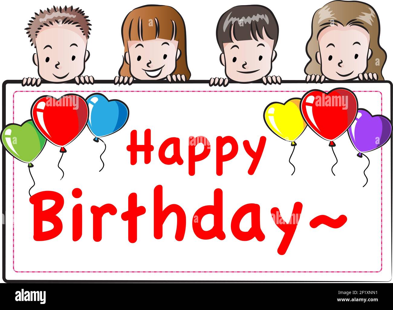cartoon happy birthday background Stock Photo - Alamy