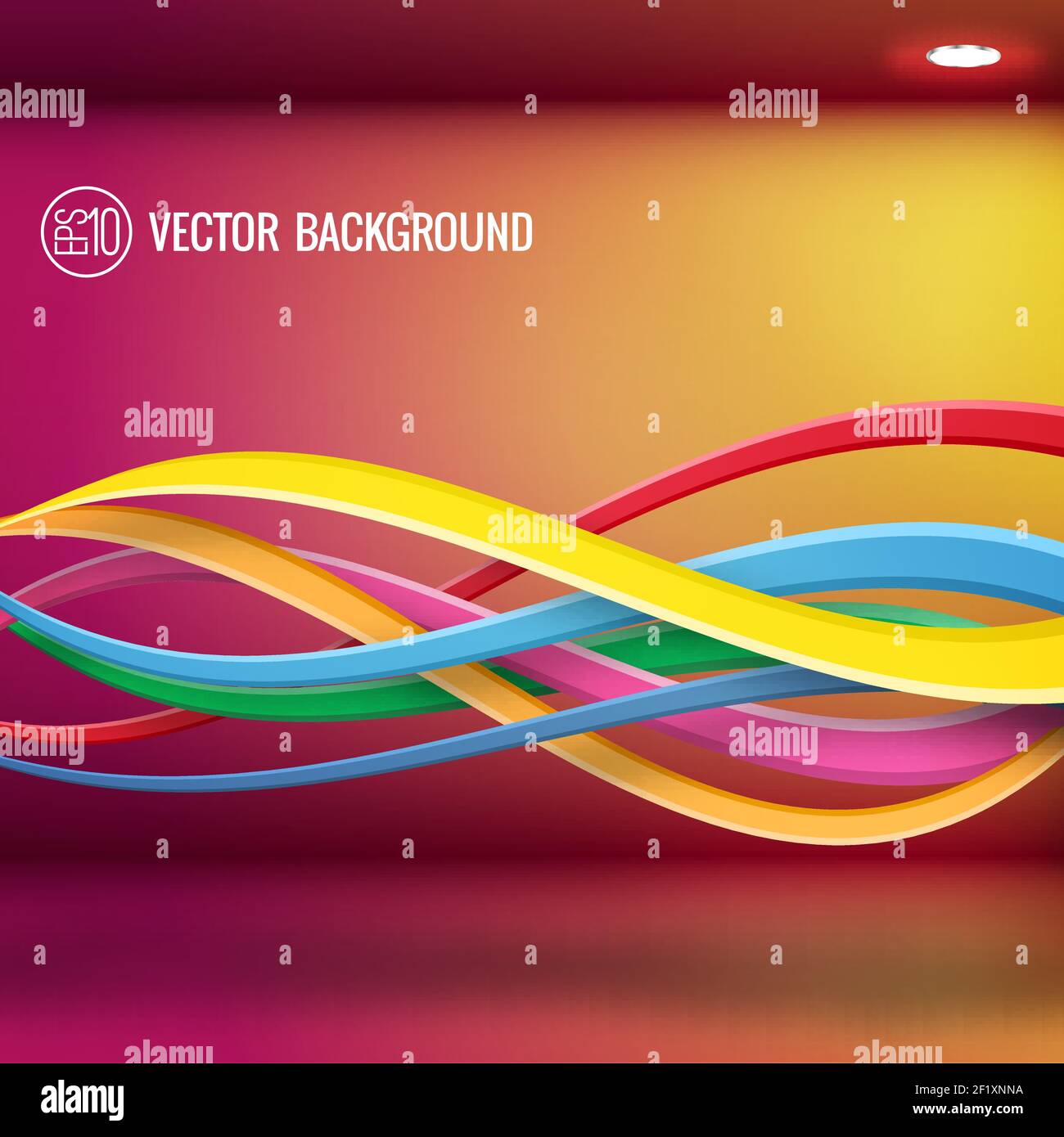 Abstract clean modern dynamic template with colorful wavy curved ...