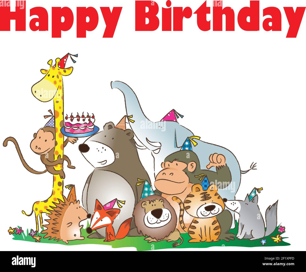 vector cartoon Birthday Stock Vector Image & Art - Alamy