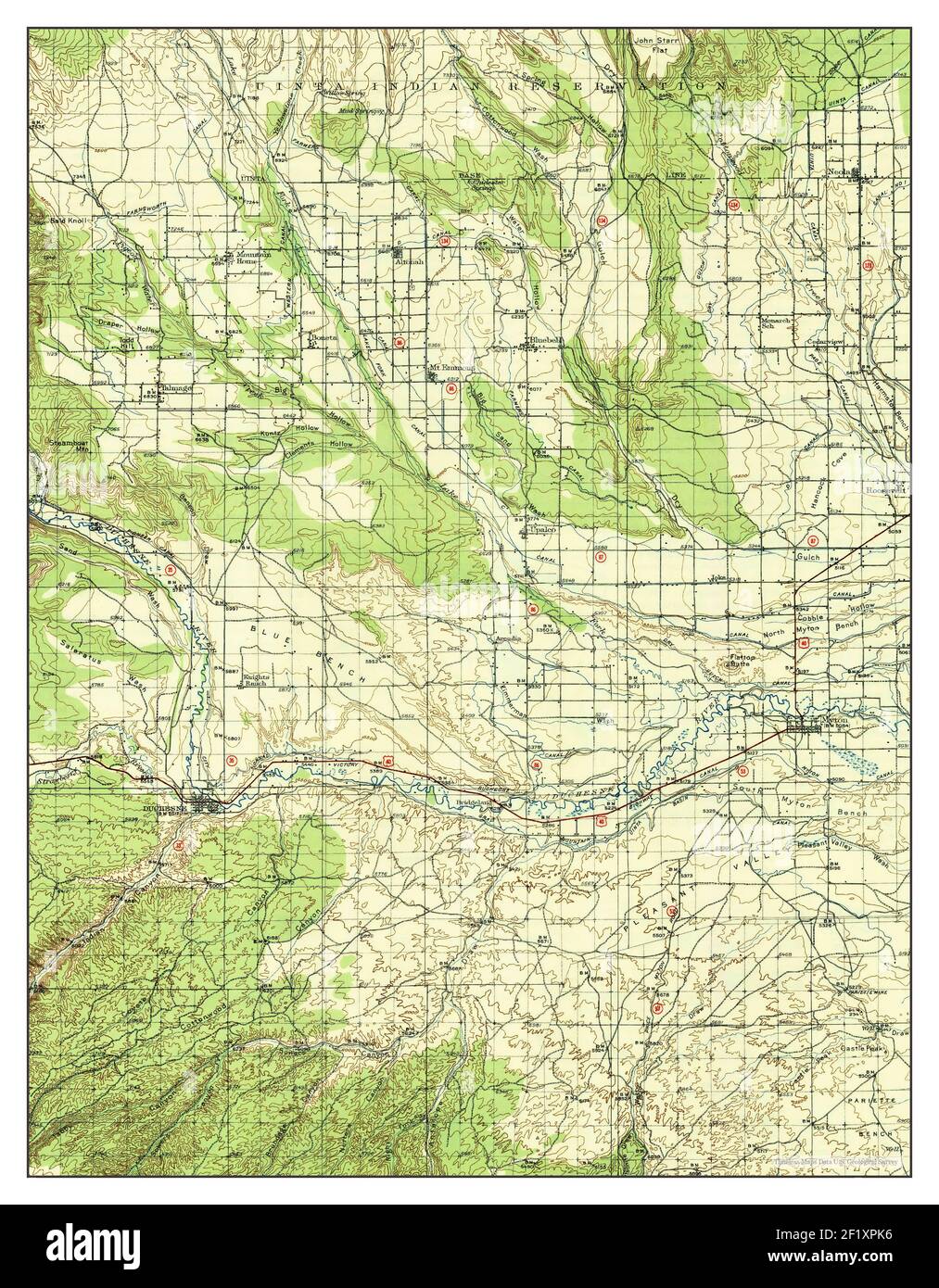 Duchesne utah map hi-res stock photography and images - Alamy
