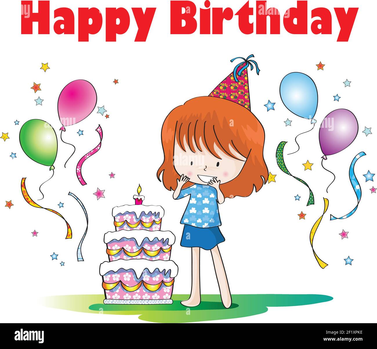 vector cartoon Birthday Stock Vector Image & Art - Alamy