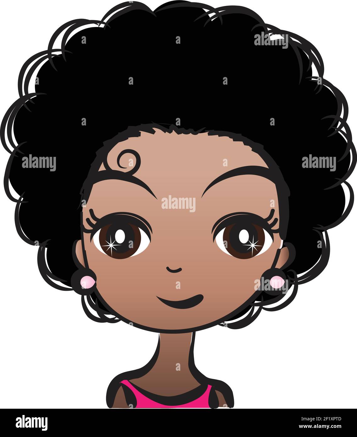 Cartoon beauty girl face Stock Vector Image & Art - Alamy