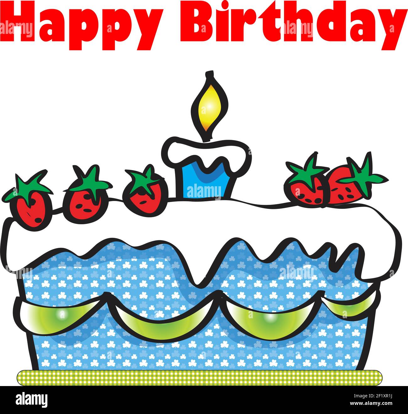 cartoon happy birthday background Stock Photo - Alamy