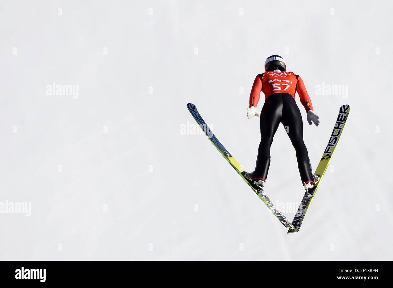 Taku Takeuchi from Japan, during the ski jumping training session of ...