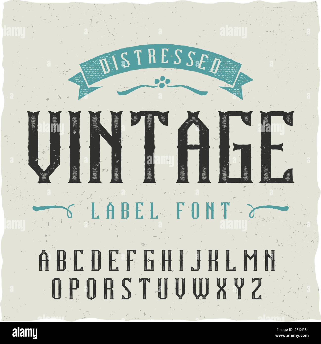 Vintage label font. Good to use in any classic label design Stock ...