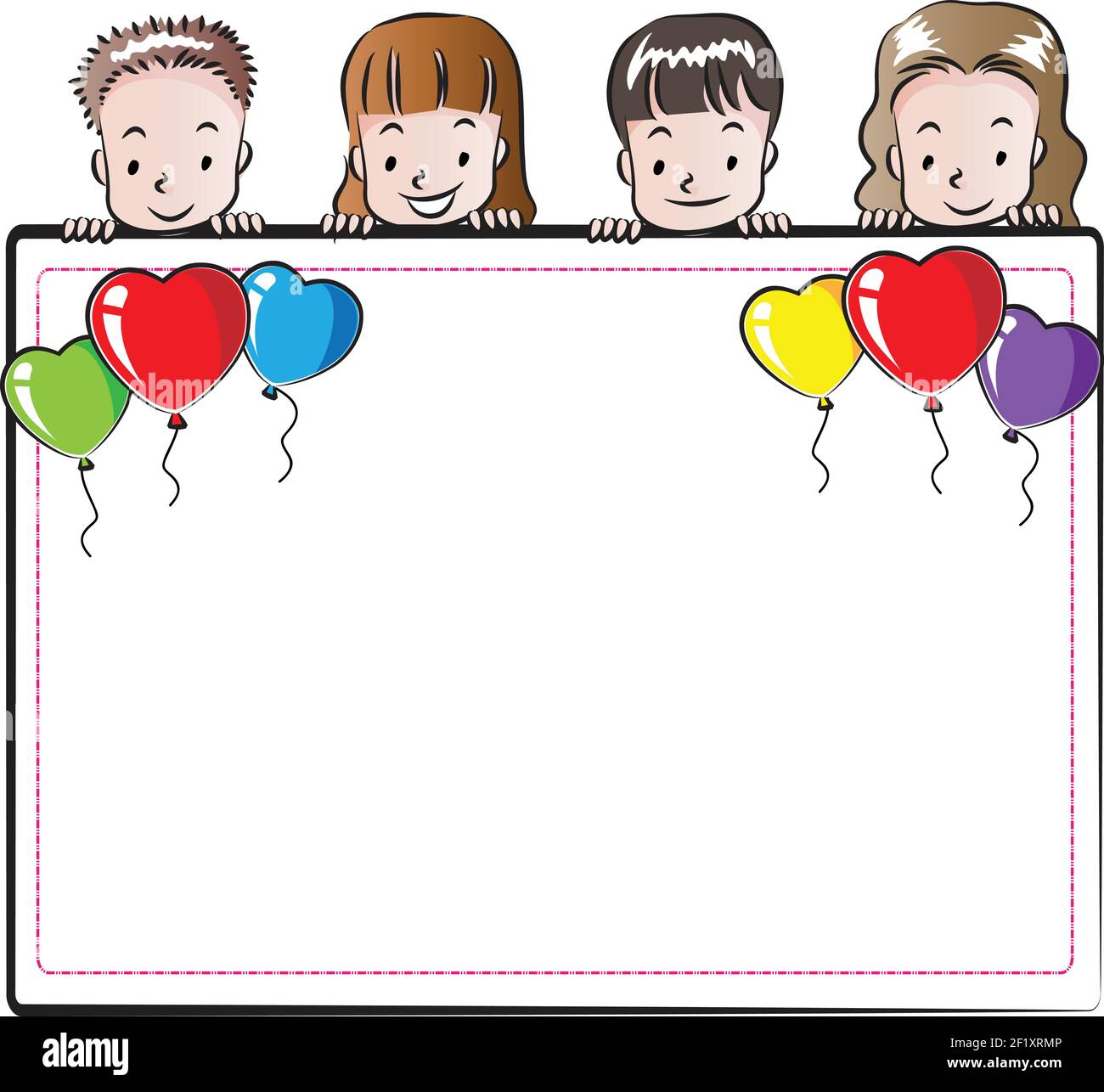 vector cartoon card border frame background Stock Vector Image & Art ...