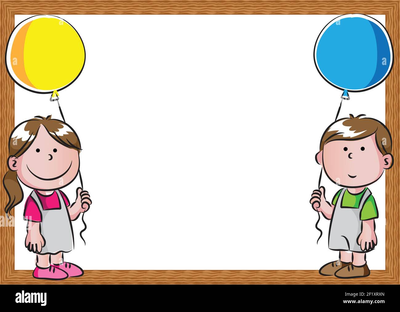 vector cartoon card border frame background Stock Vector Image & Art ...